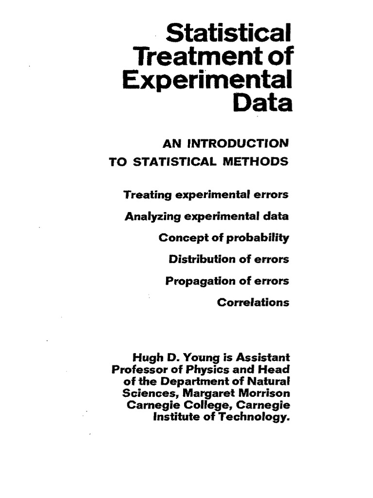 Young D.H.-statistical Treatment of Experimental Data-MGH (1962) | PDF ...