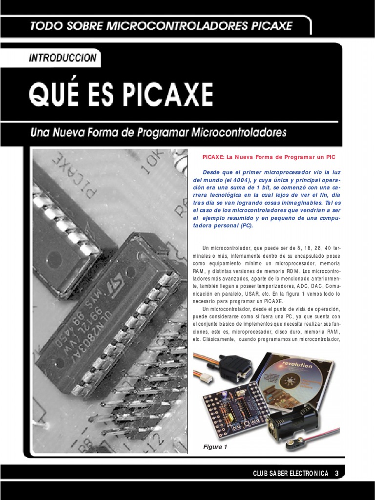 Introduccion Picaxe | PDF | Microcontrolador | Microcontrolador Pic