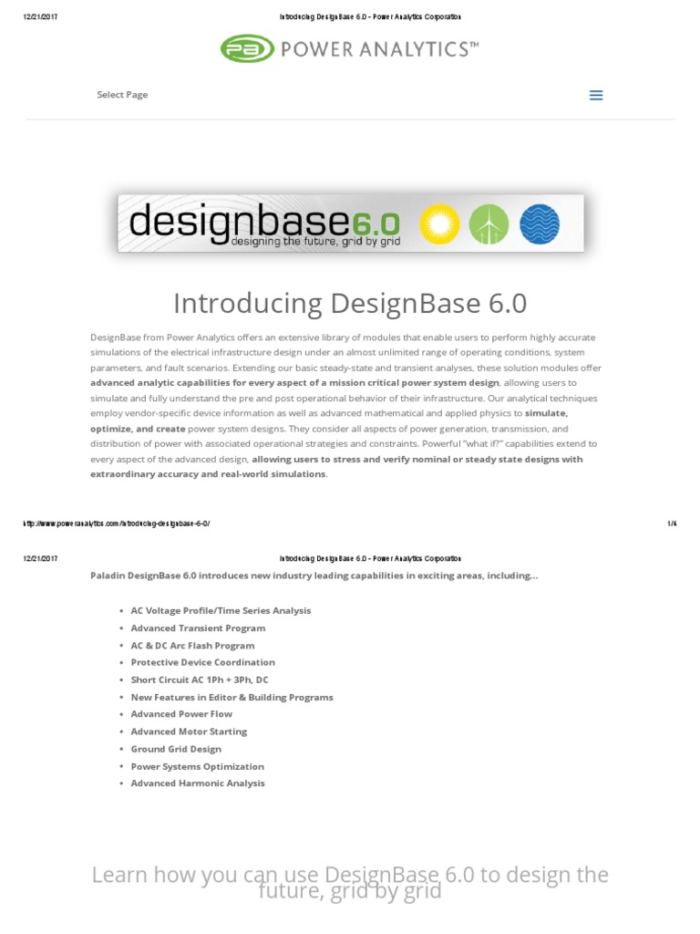 Introducing DesignBase 6 | PDF | Electric Power System | Simulation