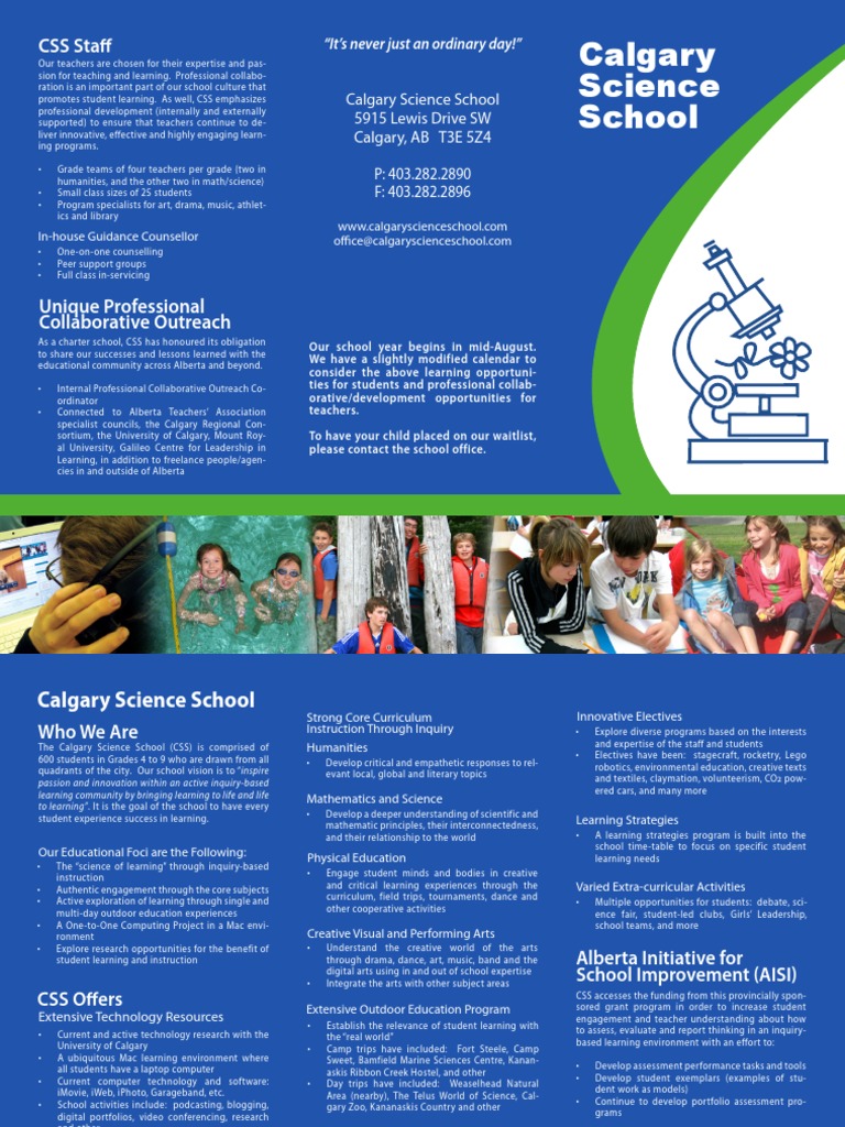 2010 CSS Brochure | PDF | Inquiry Based Learning | Behavior Modification