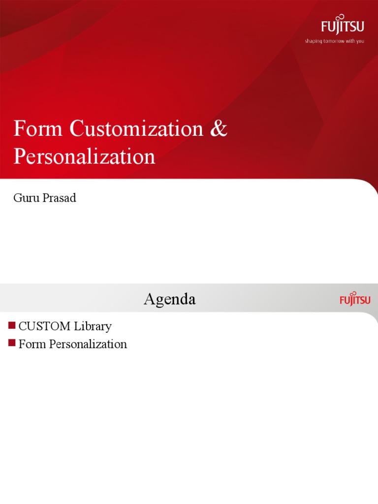 Form Customization & Personalization | PDF | Library (Computing) | Oracle Database