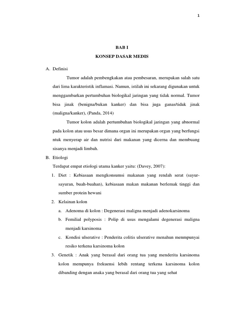 Tumor Kolon: Definisi dan Penanganan | PDF
