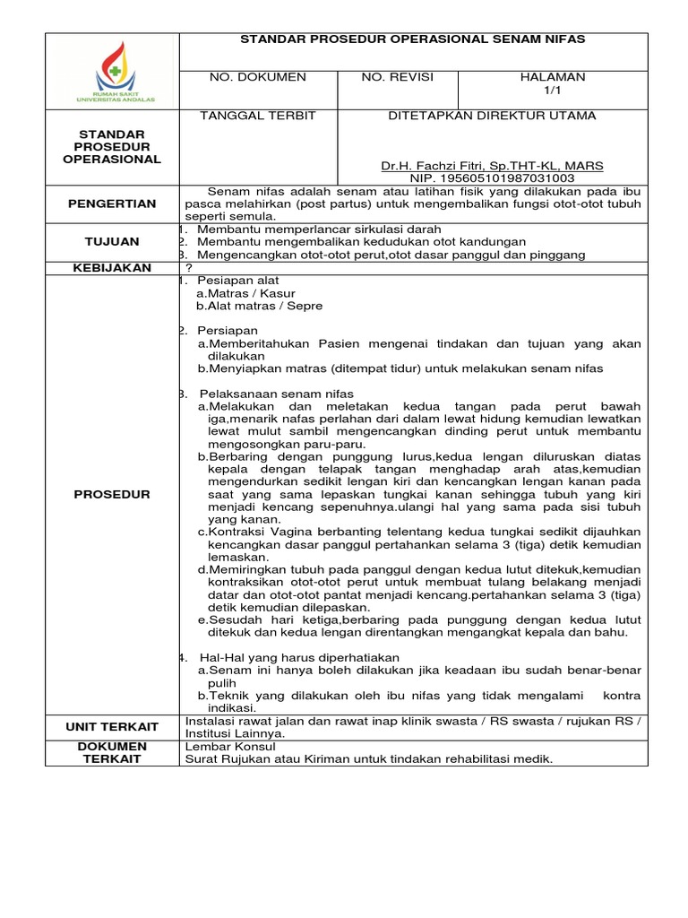 Sop Fisioterapi | PDF