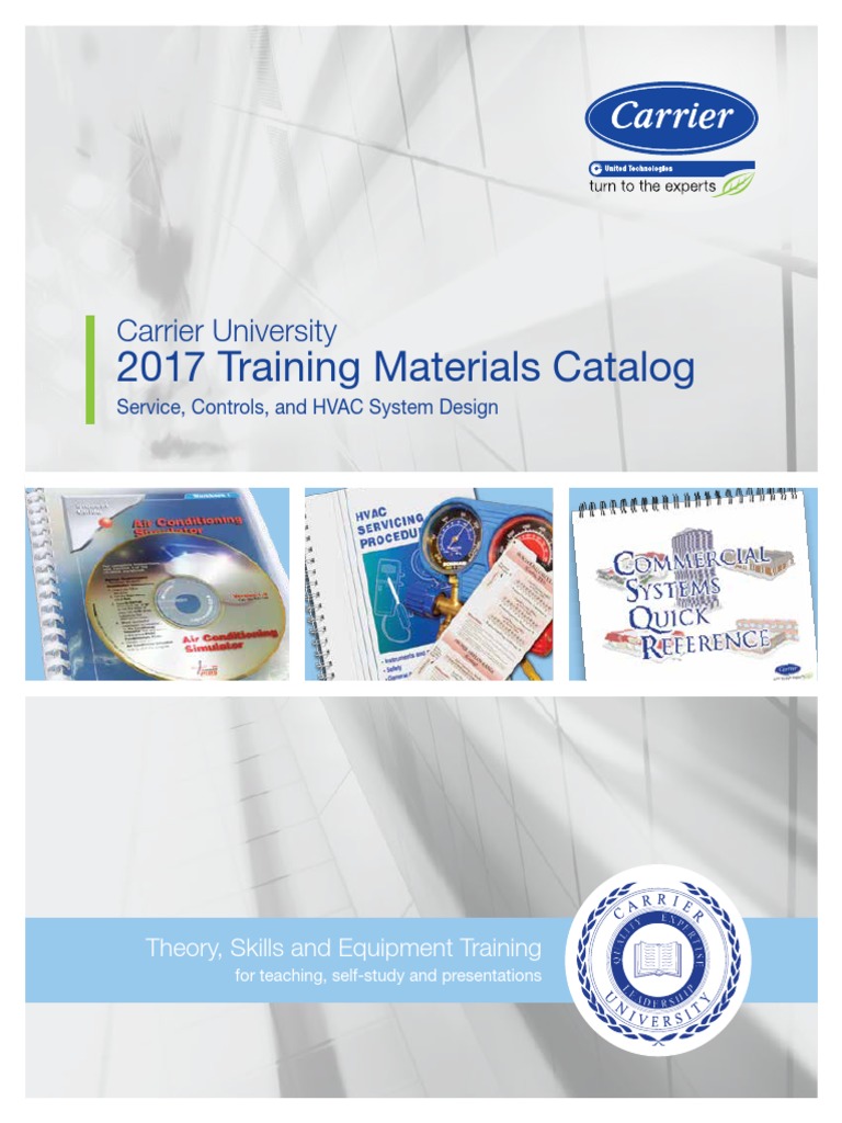 Carrier Training Materials Catalog | PDF | Heat Pump | Air Conditioning