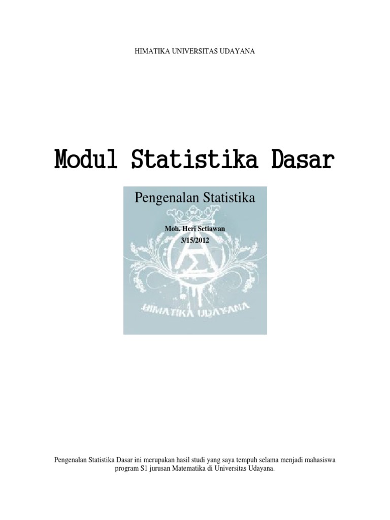 Modul Statistika Universitas Udayana | PDF