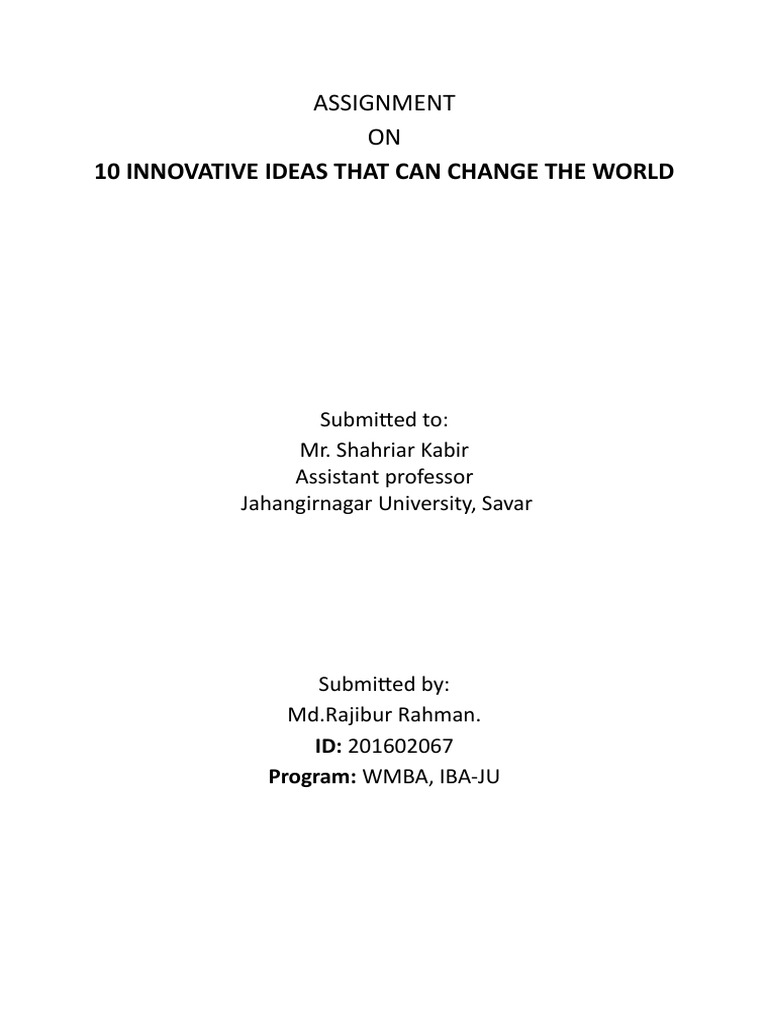 Assignment Ed 11 | PDF