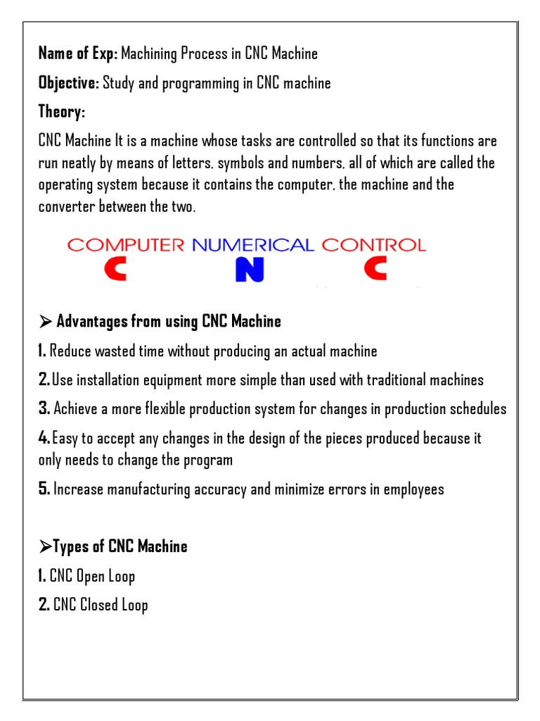 Experiment About CNC Machine | PDF | Numerical Control | Machines