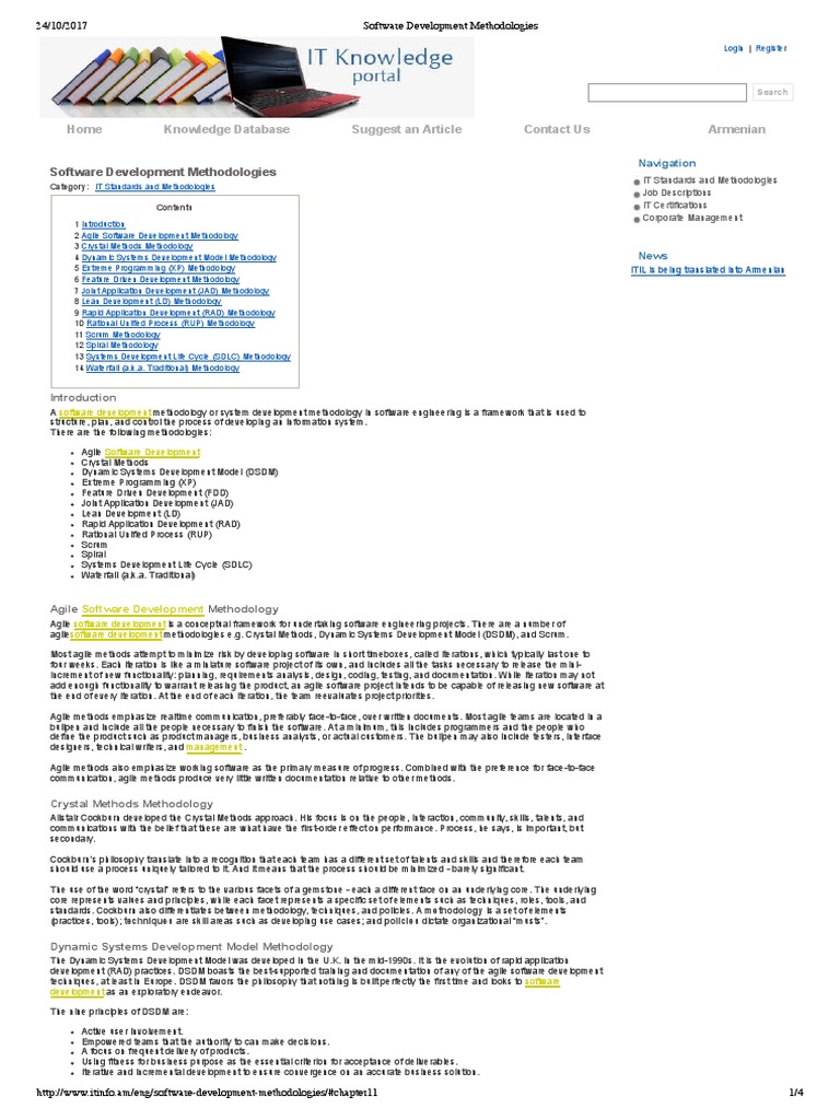 Software Development Methodologies | PDF | Software Development Process ...