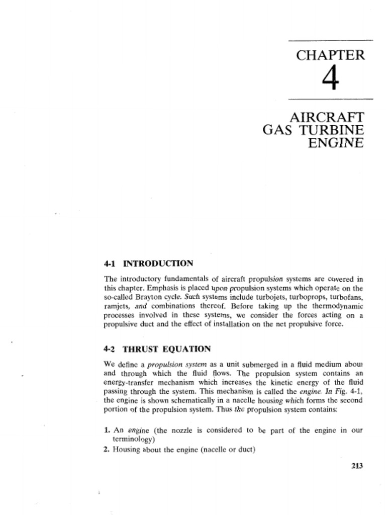 Aircraft Gas Turbine Engine | PDF | Turbine | Jet Engine