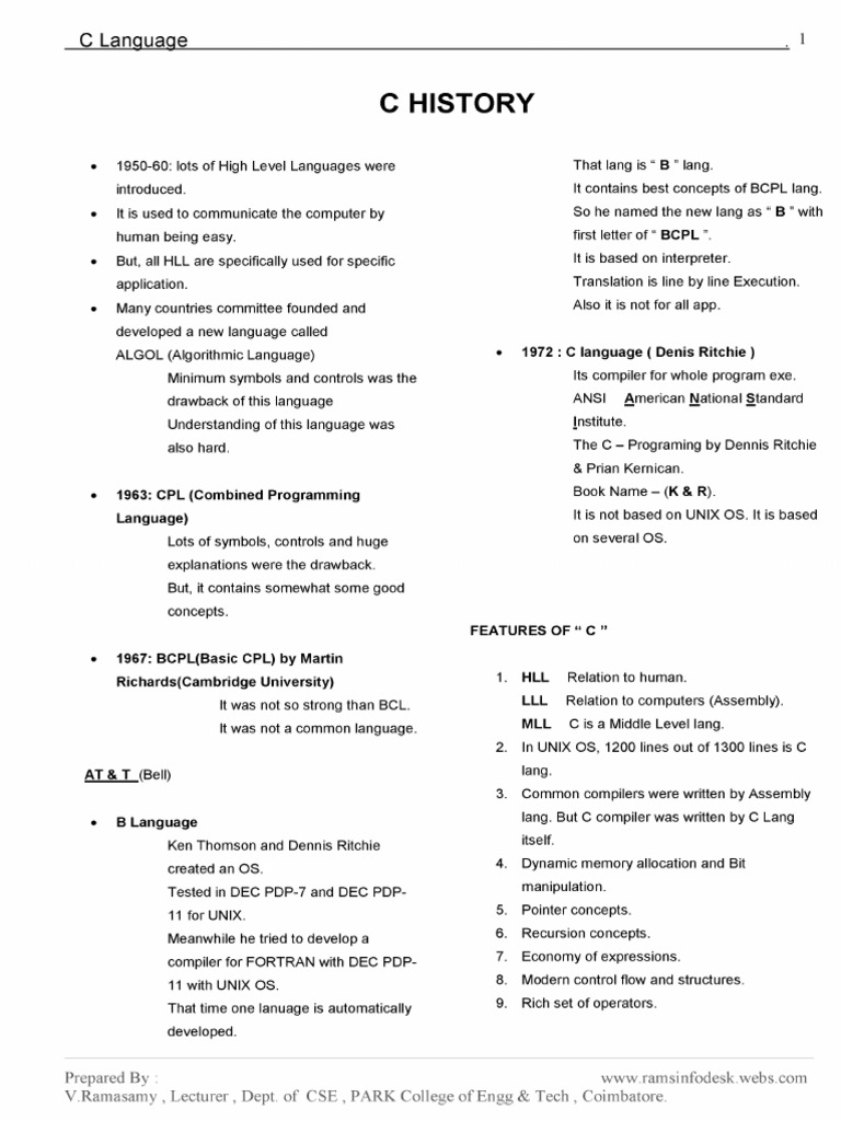 C Language PDF