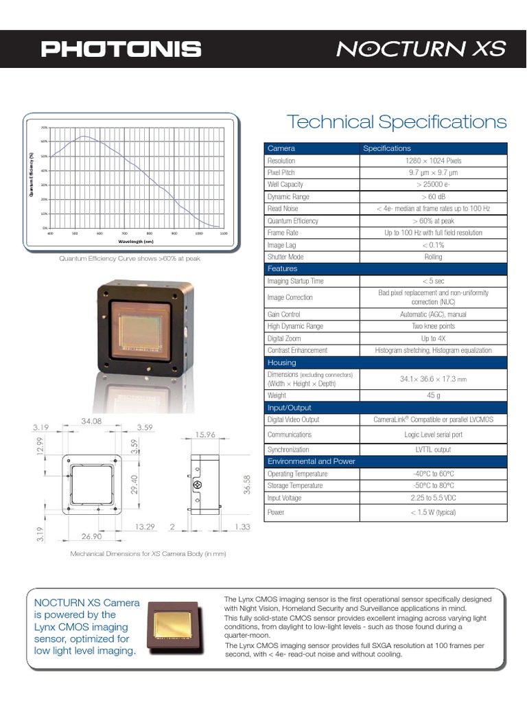 Technical Specifications: Camera Specifications | PDF | Image ...