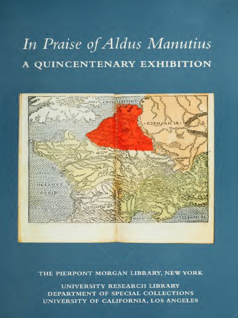 Aldus Manutius Inpraiseofaldusm00flet PDF | PDF | Printing | Publishing