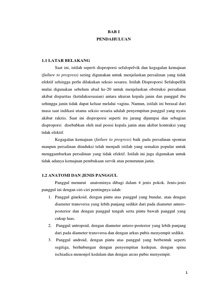 CPD Vs Panggul Sempit | PDF