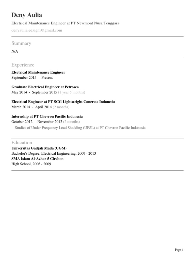 Deny A Ulia Profile Pdf Computers Technology And Engineering