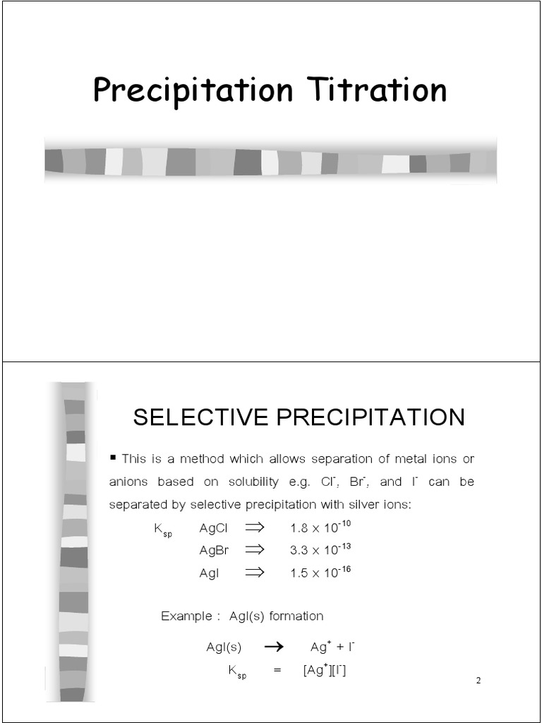 Precipitation Titration