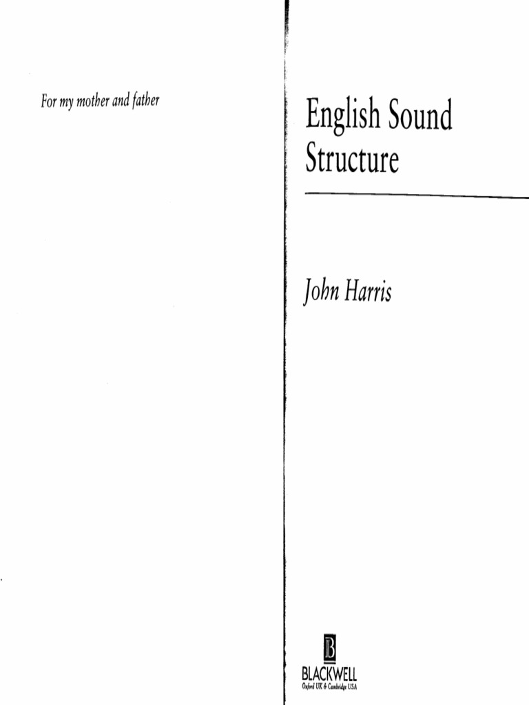 John Harris - English Sound Structure PDF | PDF