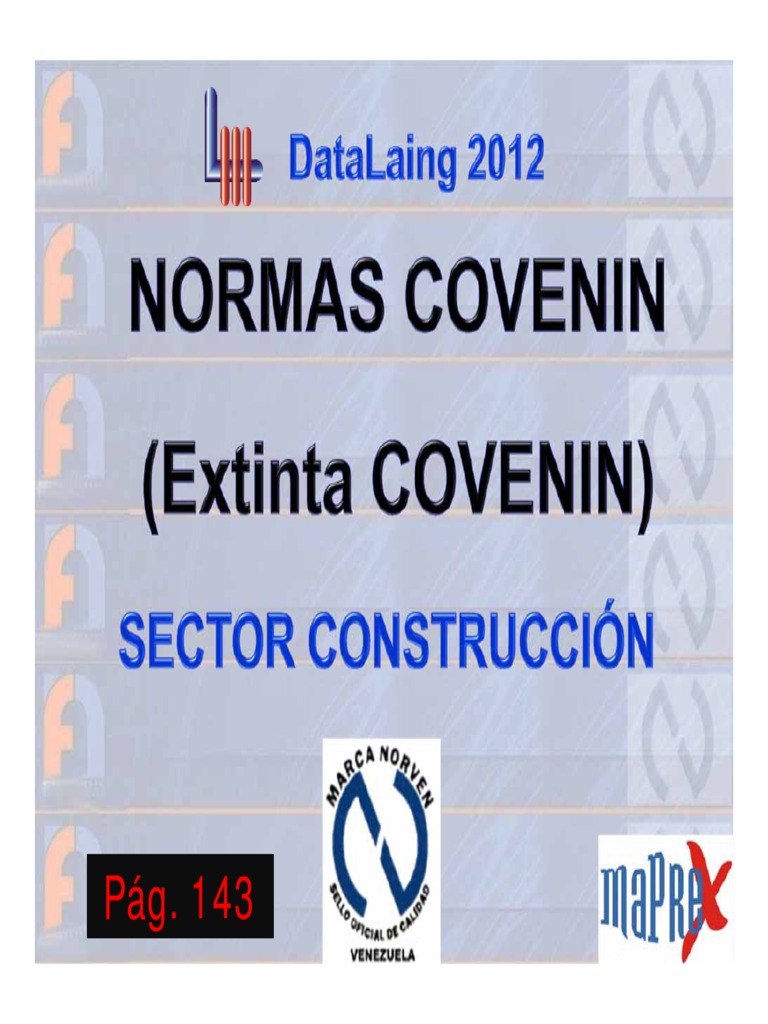 3 Normas Covenin 2012 PDF | PDF | Hormigón | Materiales de construcción