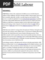 Child Labour Project | PDF | Child Labour | Labour Economics