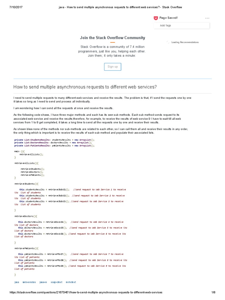 Java How To Send Multiple Asynchronous Requests To Different Web Services Stack Overflow