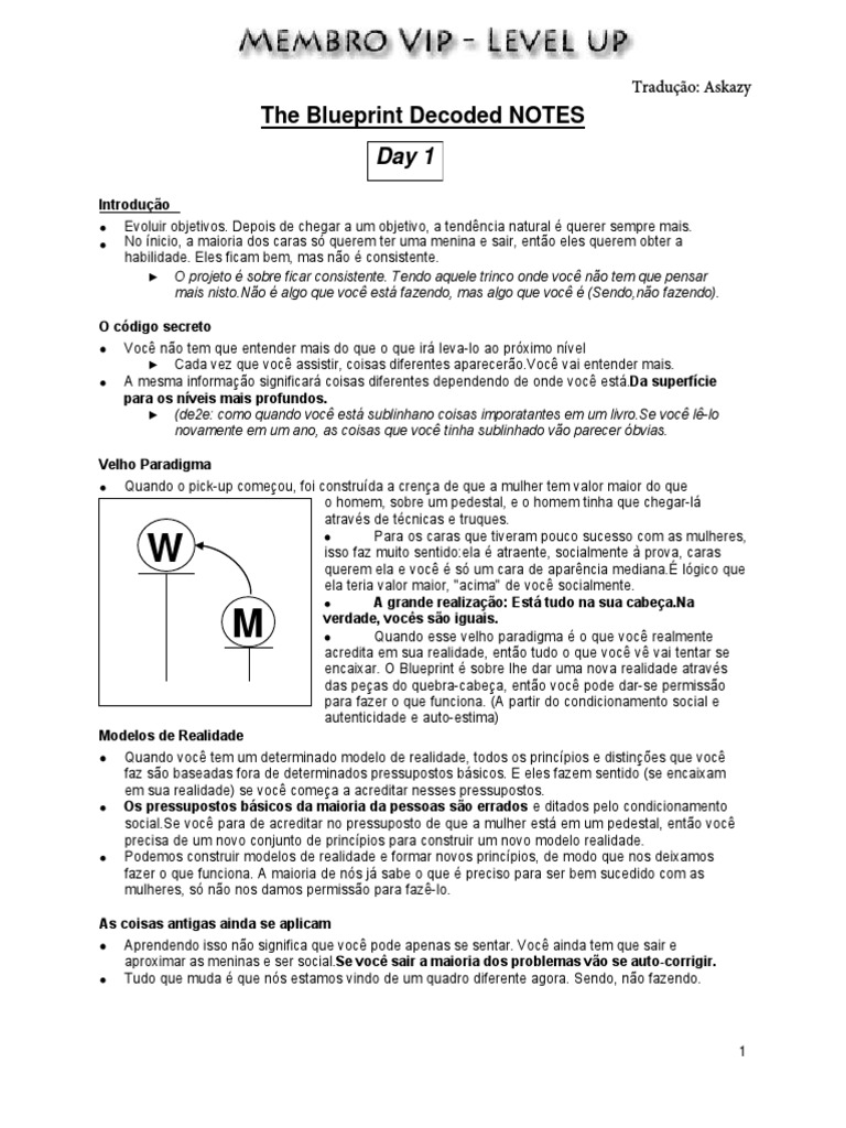 RSD Blueprint Decoded Notes VIP | PDF | Confiança (emoção) | Mente