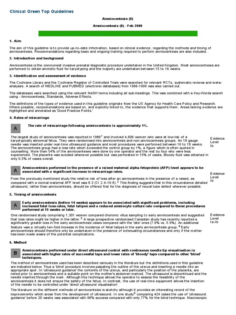 Clinical Green Top Guidelines | PDF | Miscarriage | Clinical Medicine
