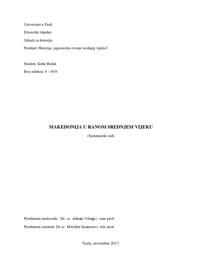 Makedonija U Srednjem Vijeku | PDF