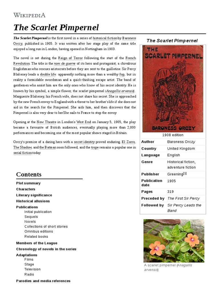 The Scarlet Pimpernel | The Scarlet Pimpernel | Emma Orczy