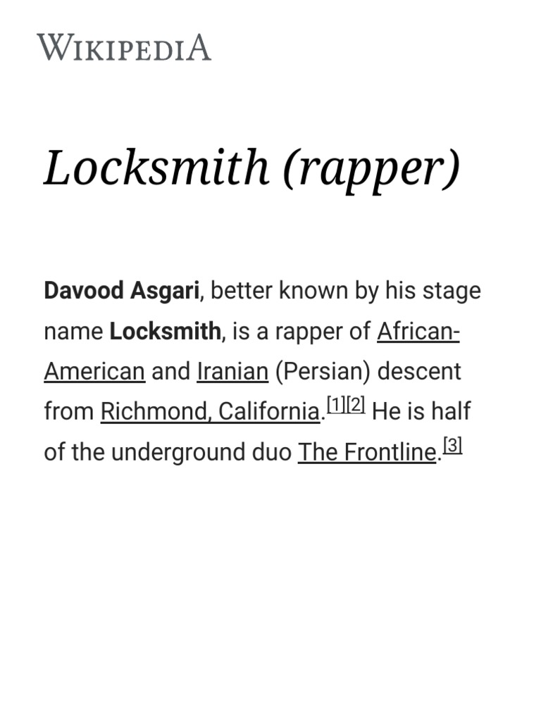 Locksmith (Rapper) | Download Free PDF | Hip Hop | African American Music