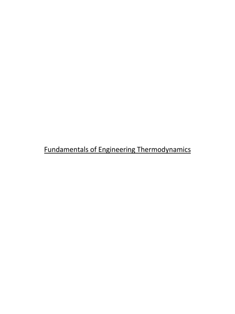 Engineering Thermodynamics Basics | PDF | Second Law Of Thermodynamics ...