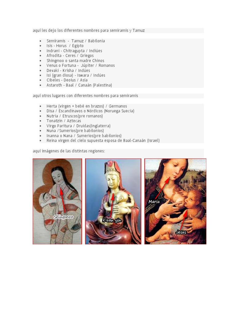 Nombres de Semiramis y Tamuz | PDF