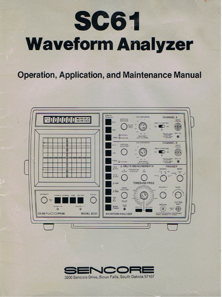 Sencore SC61 Operations Manual | PDF