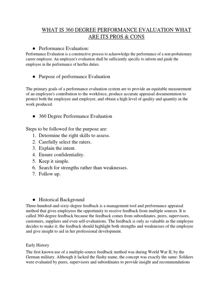 360 Degree Evaluation | PDF | Performance Appraisal | Competence (Human ...
