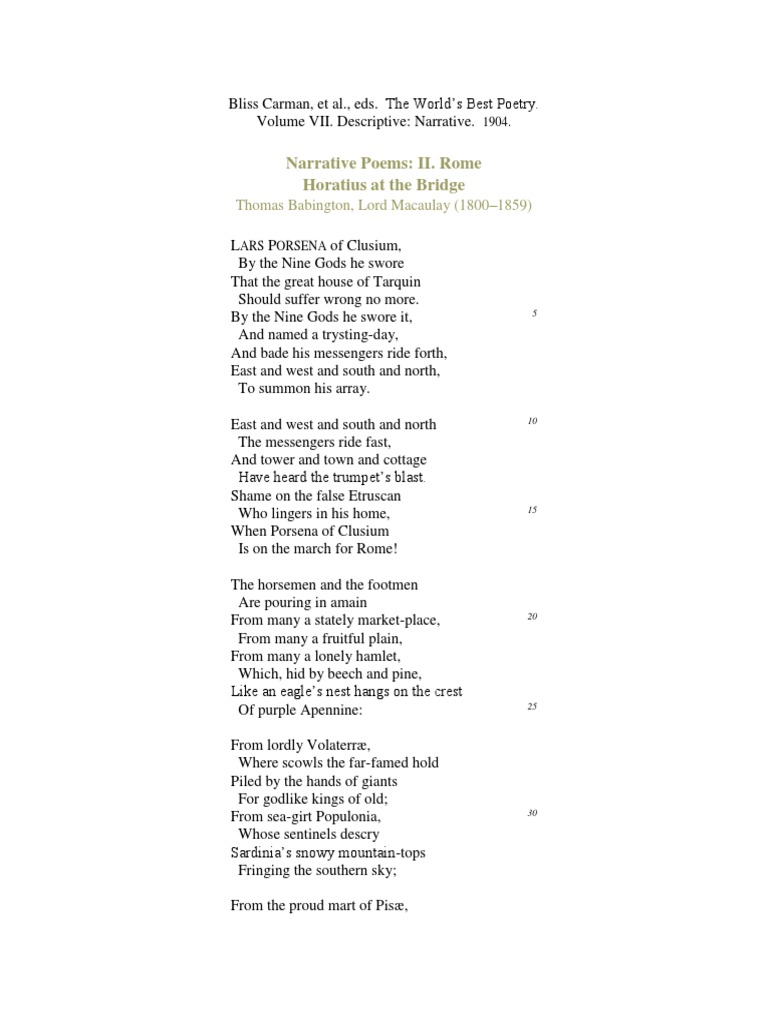 Horatius at the Bridge | Nature