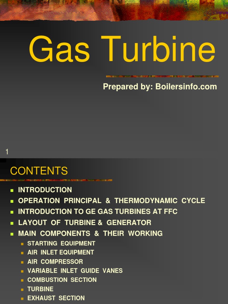Gas Turbine Introduction Pdf Gas Turbine Internal Combustion Engine