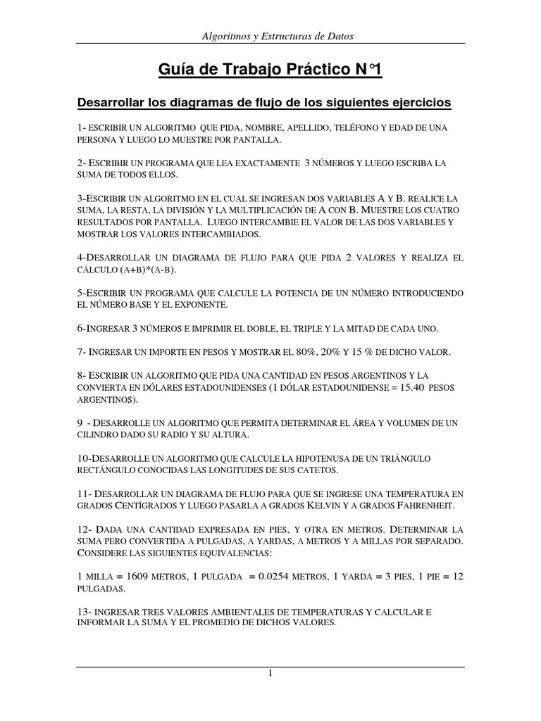 Algoritmos y Estructuras de Datos - TP N 1 2016 | PDF | Celsius | Algoritmos