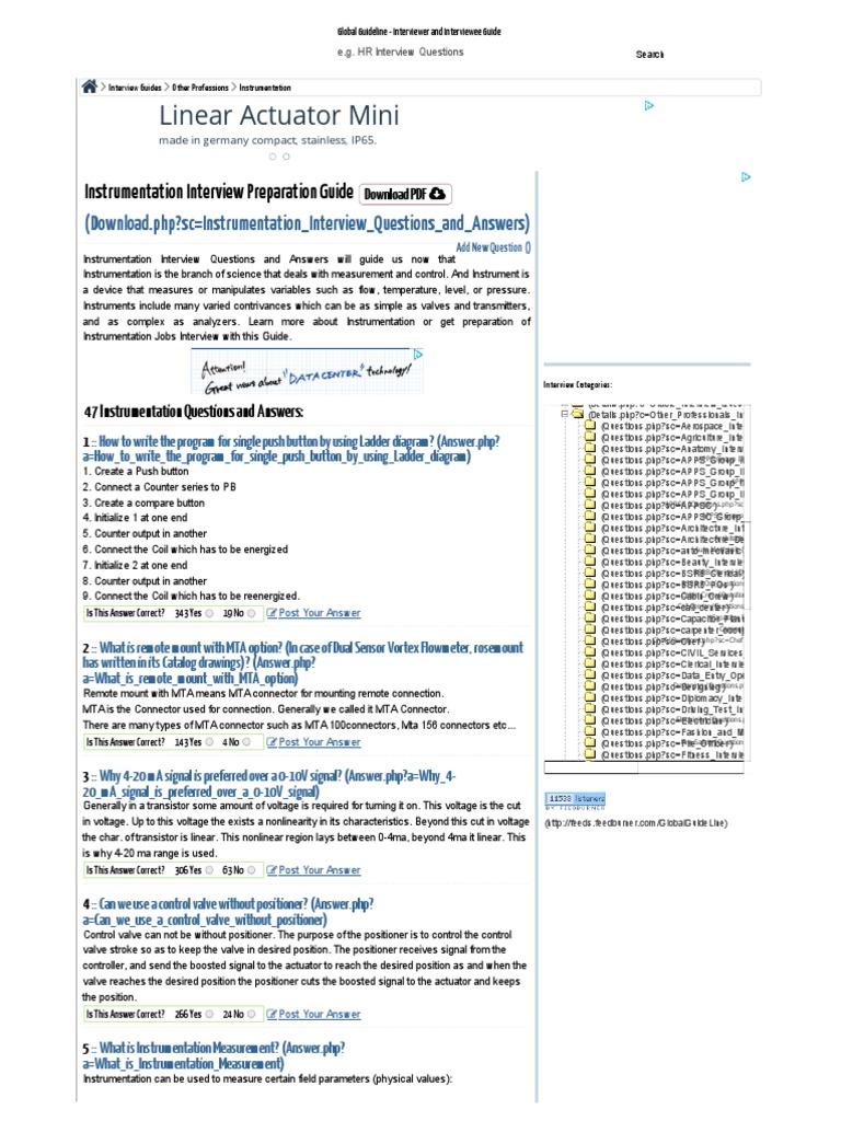 47 Instrumentation Interview Questions and Answers | PDF ... 47 Instrumentation Interview Questions and Answers | PDF ...