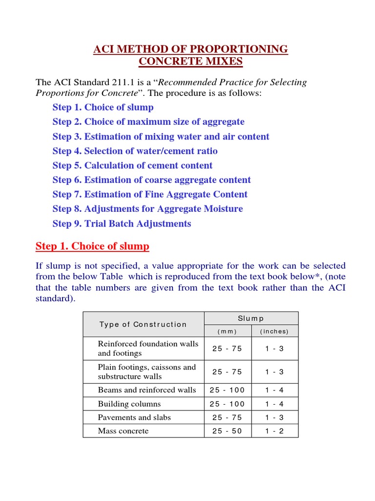 ACI Mix-Design-8-2 | Download Free PDF | Construction Aggregate | Concrete