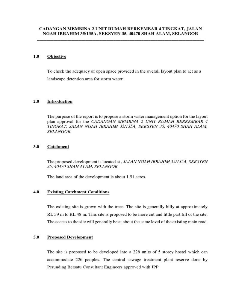 Drainage Report | PDF | Stormwater | Drainage