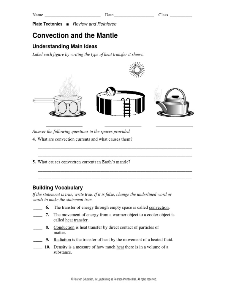 5-2 Review Sheet With Answers-1 (2) | Convection | Mantle (Geology)