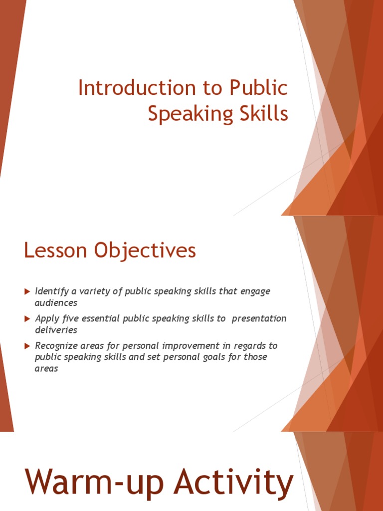 Introduction To Public Speaking Skills | PDF