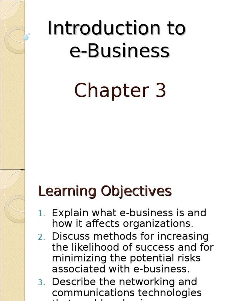 Chapter 3 Slides | PDF | Electronic Data Interchange | Electronic Business