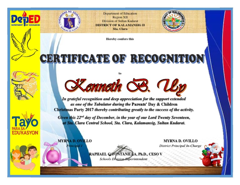 Certificate For Judges Christmas | PDF