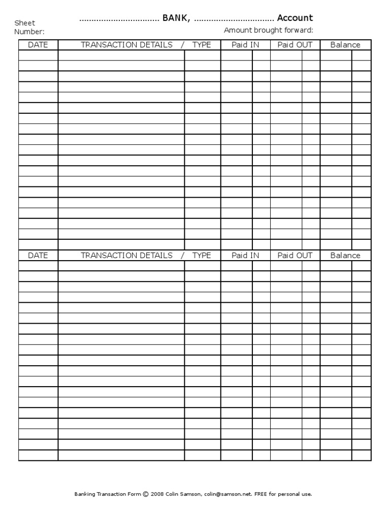 Banking Transaction Form | PDF | Business