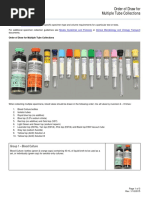 Tube Color and Order of Draw Guide | PDF