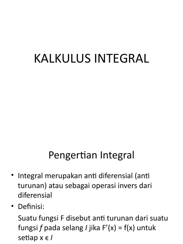 Kalkulus Integral | PDF