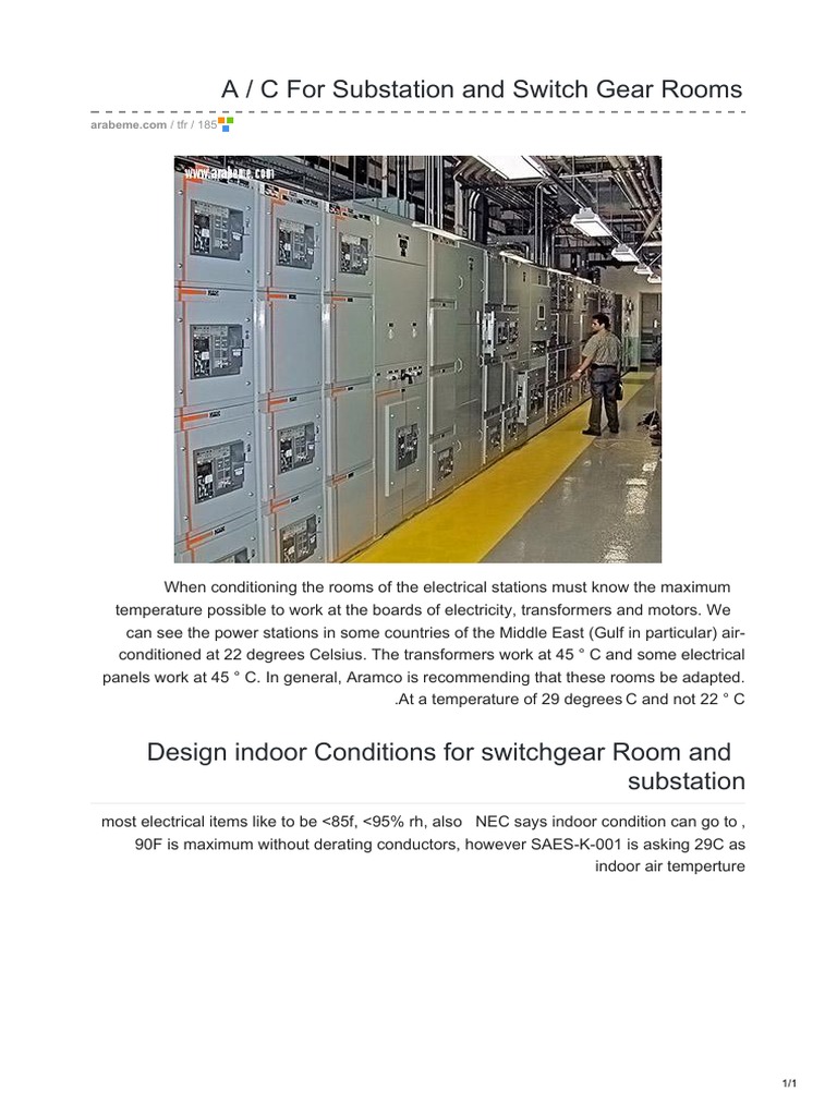 AC For Substation and Switch Gear R | PDF | Technology & Engineering