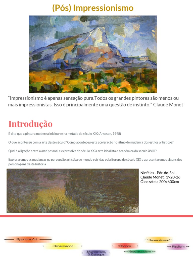 (Pós) Impressionismo | PDF | Claude Monet | Impressionismo