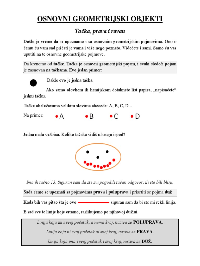 Osnovni Geometrijski Oblici | PDF
