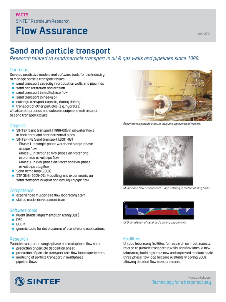 Advanced Sand Transport Modeling | PDF | Pipeline Transport | Petroleum