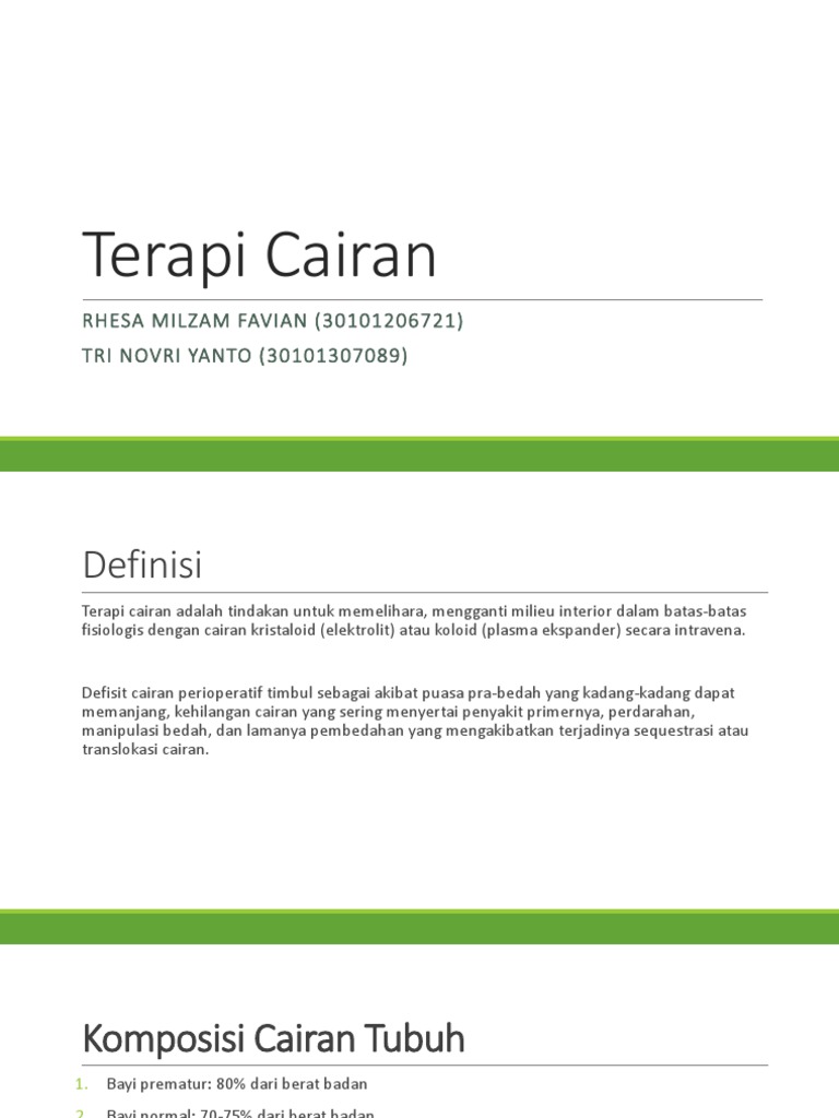 Terapi Cairan | PDF